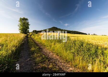Europe, Poland, Lower Silesia, Ostrzyca / Spitzberg - extinct volcano ...