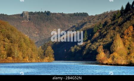 Tree top trail on the Cloef in Orscholz above the river loop Saar ...