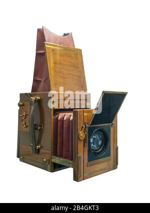 Historic old vintage cardan cameras of last century, for the studio ...