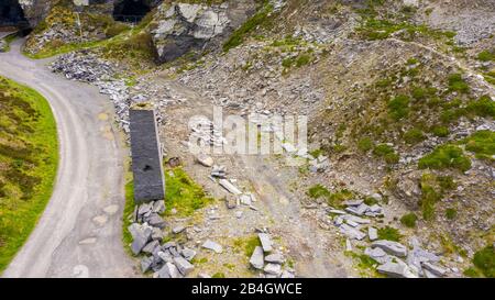 Old Slate Quarry and Grotto with statue of the Virgin Mary, Valentia ...