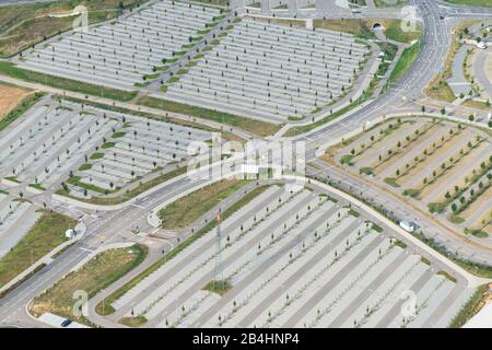 Aerial view of the PreZero Arena, football stadium TSG 1899 Hoffenheim ...