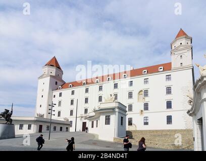 Bratislava (Pressburg): Pressburg Castle, main front in Slovakia Stock ...
