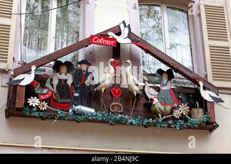 Colmar, Alsace, France. Storks, symbol of Alsace Stock Photo - Alamy