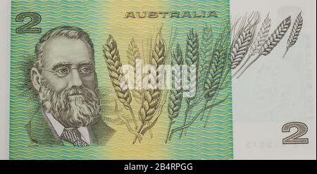 2 Australian Dollars with John Macarthur and William Farrer designed by ...