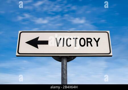 Street Sign the Direction Way to Victory Stock Photo - Alamy