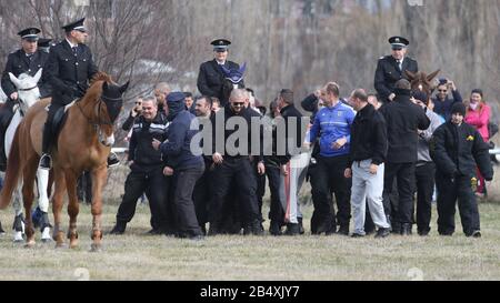 Bulgarian men ride their horses during celebrations marking the ...