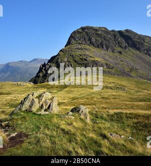 Stirrup Crag on the Wainwright 'Yewbarrow' and Dorehead Screes from the ...
