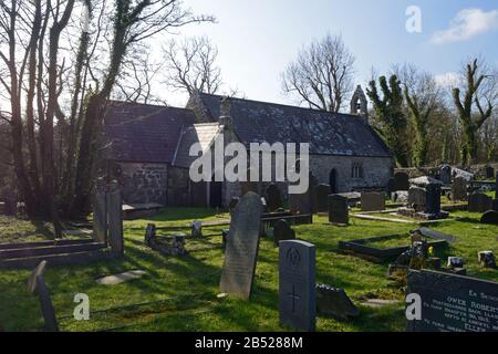 St Mary's Church, Llanfair Mathafarn Eithaf, Anglesey, is a small ...