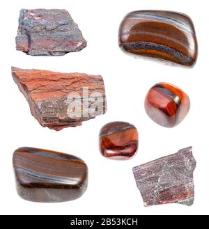collection of various Jaspillite (Jaspilite, Taconite Jasper) stones ...