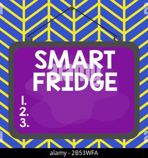 Handwriting text Smart Fridge. Conceptual photo programmed to sense ...