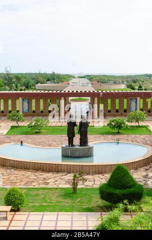 Statue of Shyamji Krishna Varma and his wife Bhanumati at Kranti Teerth ...