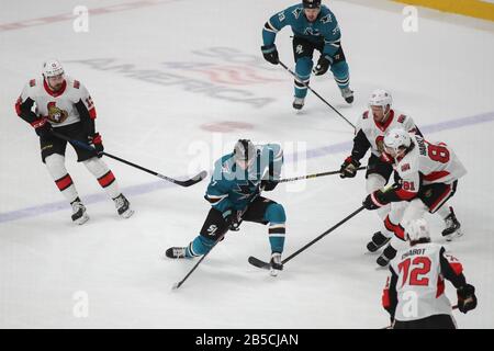 San Jose Sharks' Dylan Gambrell plays during an NHL hockey game against ...
