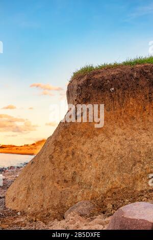 Topsoil of a stagnosol at a cliff near Heiligenhafen at the baltic sea ...