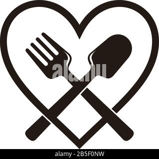 Spoon and fork pattern, simple style Stock Vector Image & Art - Alamy