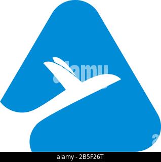 letter m swoosh jet plane fly logo vector Stock Vector Image & Art - Alamy