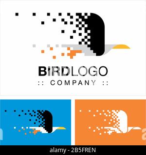 bird logo, eagle technology logo digital symbol icon Stock Vector Image ...
