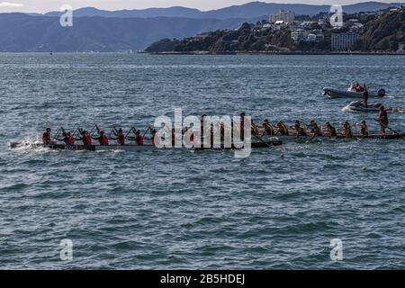 Two dragon boats race in Aberdeen Promenade at Dragon Boat Festival ...