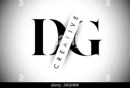 DG Letter Design with Creative Cut and Colorful Rainbow Texture. DG ...