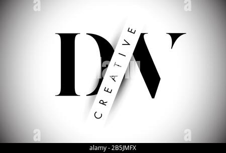 DV Letter Design with Creative Cut and Colorful Rainbow Texture. VD ...