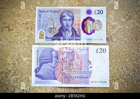 British Pound Bank Note with Adam Smith Stock Photo - Alamy