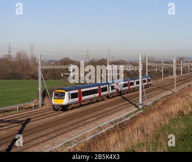 Transport For Wales class 170 turbostar train on the Ebbw vale line ...