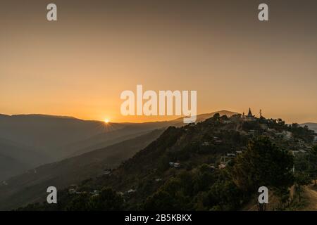 Aerial view of the Mindat, Myanmar, Asia Stock Photo - Alamy