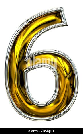 3D rendering, number six 6. Cool high resolution ABC render. Crisp Door ...