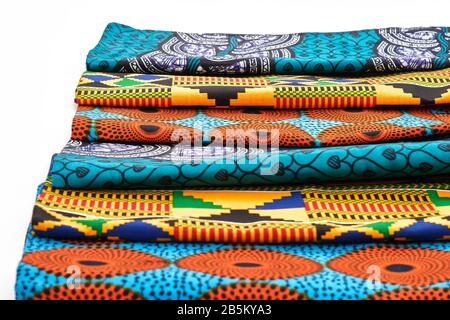 African Ghanaian traditional multi colour and multi pattern cotton ...