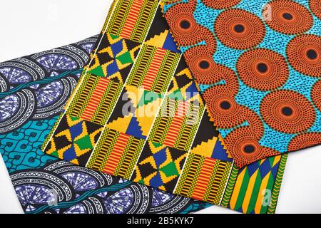 African Ghanaian traditional multi colour and multi pattern cotton ...