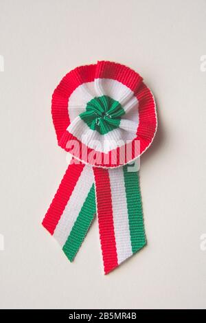 Hungarian flag and tricolor cockade Stock Photo - Alamy