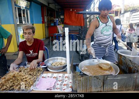 Antipolo, Rizal, Philippines - February 28, 2020: Street food vendor at ...