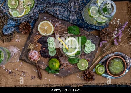 Water on leave background, Green leaf nature Stock Photo - Alamy