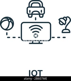 Iot icon. Simple element from digital disruption collection. Filled Iot ...