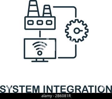 Systems Integration icon. Line element from industry 4.0 collection ...