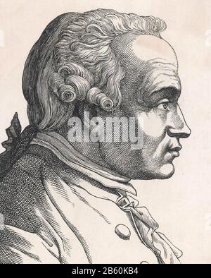 Immanuel Kant, 1724 - 1804, German philosopher of the Enlightenment ...