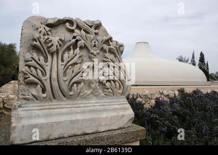 An acroterion or acroterium or akroteria is an architectural ornament ...