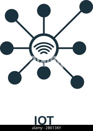 IOT AI BIG DATA MICROCHIP Vector Icon Set. Internet of things ...