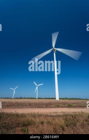 Wind power generating stations in the park of Pickering, Ontario Stock ...