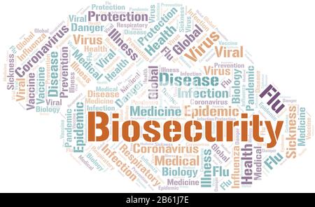 Biosecurity word cloud concept. Collage made of words about biosecurity ...