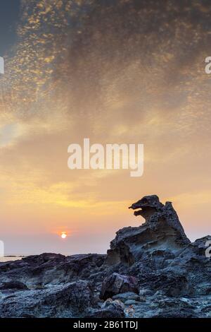 Godzilla Rock, Tohoku, Akita prefecture, Honshu, Japan, Asia Stock ...