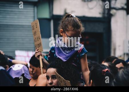 Kid in the 8M protest Stock Photo - Alamy