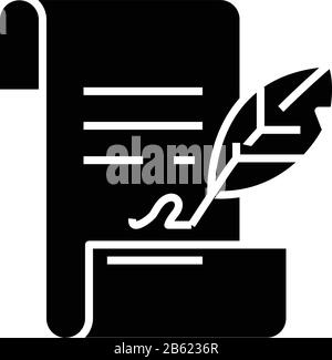 Wrting line icon, concept sign, outline vector illustration, linear ...