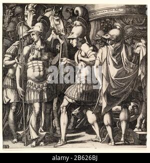 Alexander welcoming Thalestris and the Amazons, Master FG, mid-16th ...