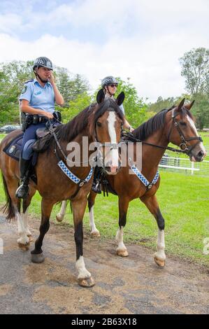 Mounted new south wales police form part of the honour guard for ...