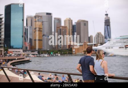 Federal Health Minister Greg Hunt and Navy Commodore Eric Young arrive ...