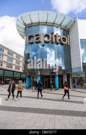 Capitol modern shopping centre development in city centre of Cardiff ...
