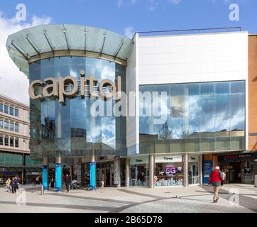 Capitol modern shopping centre development in city centre of Cardiff ...