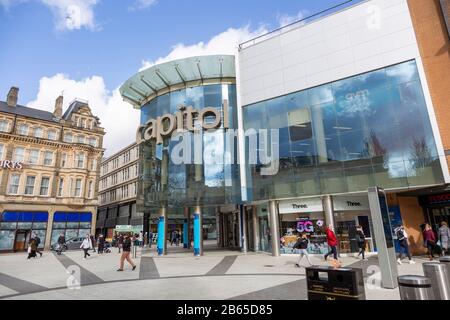 Capitol modern shopping centre development in city centre of Cardiff ...