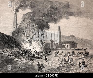 The Lundhill Colliery explosion, a coal mining accident on 19 February ...
