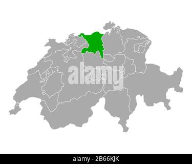 Map of Aargau in Switzerland Stock Photo - Alamy